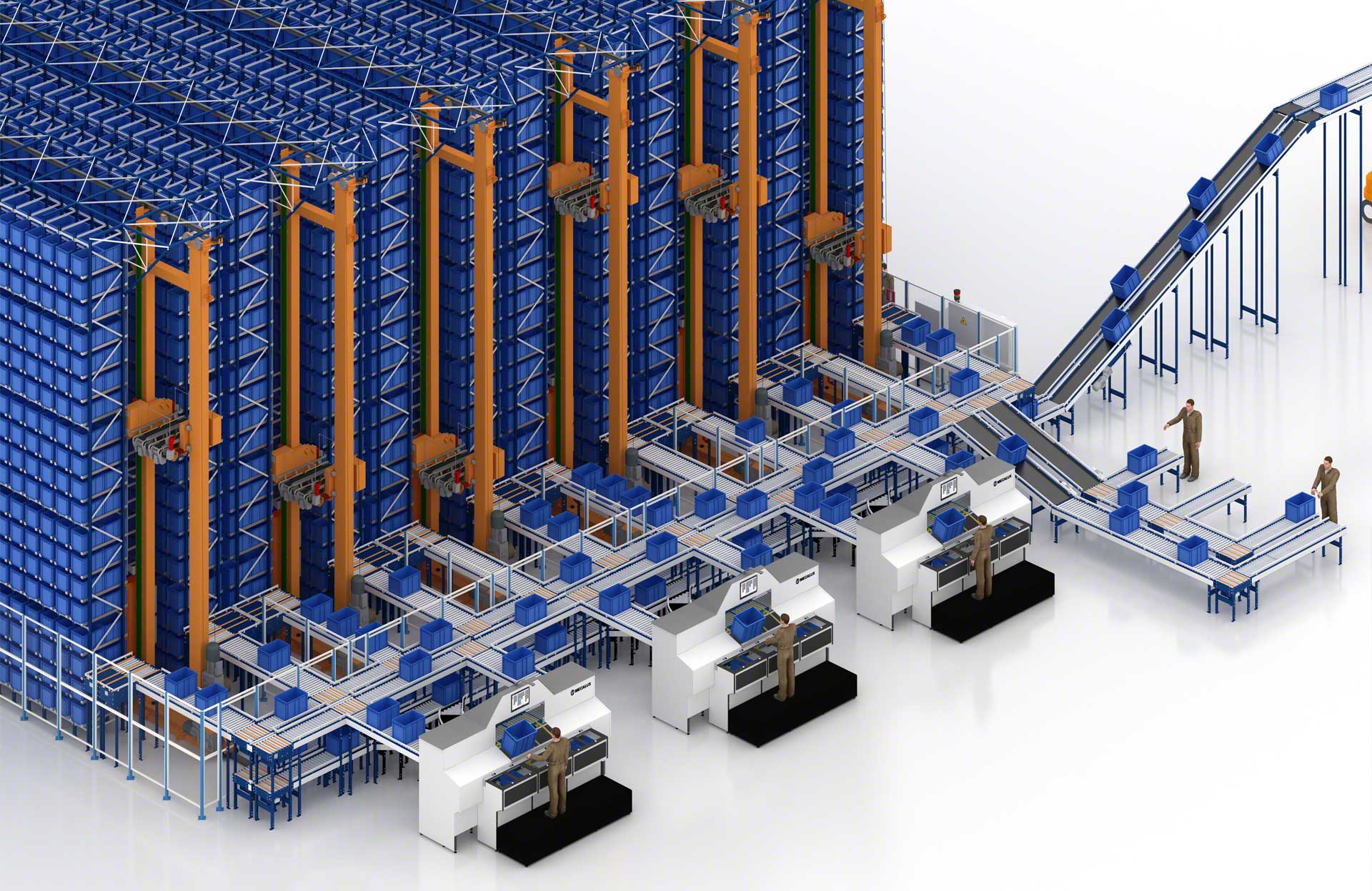 Hochleistungs-Kommissionierstation - Mecalux.de